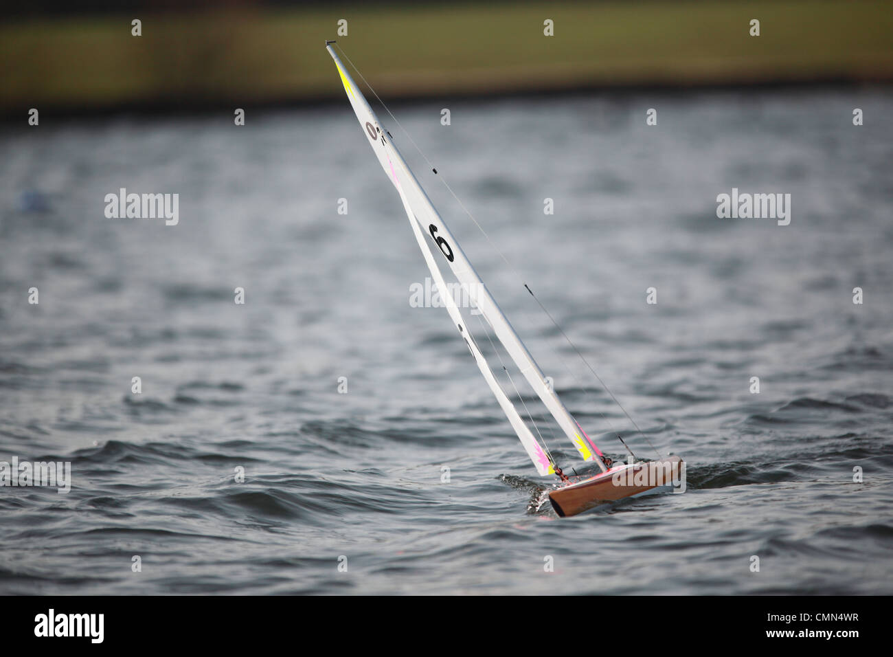Model Boats sailing on a lake Stock Photo - Alamy