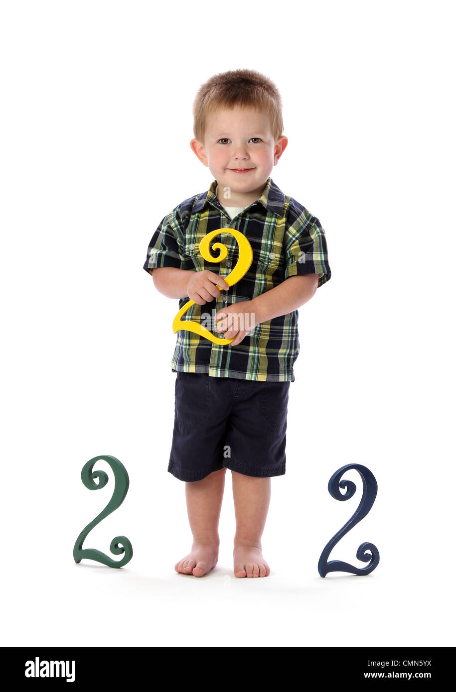 A young boy turns two years old Stock Photo - Alamy