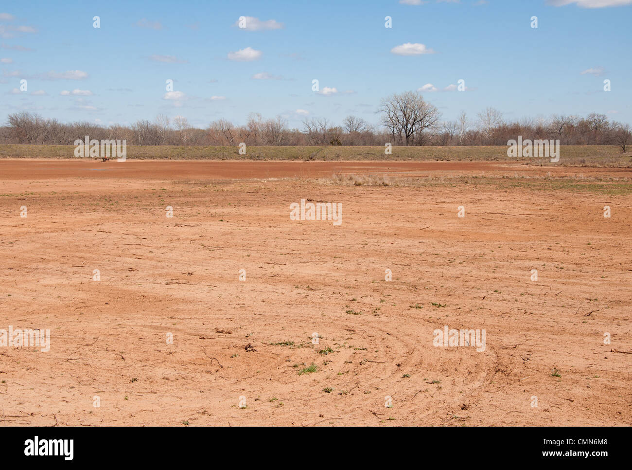 Almost completely dried up reservoir lake during extreme drought in ...