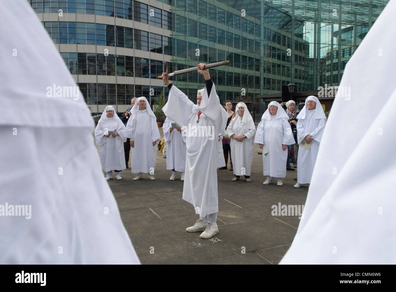 Druids perform their annual ceremony the celebration of the Spring ...