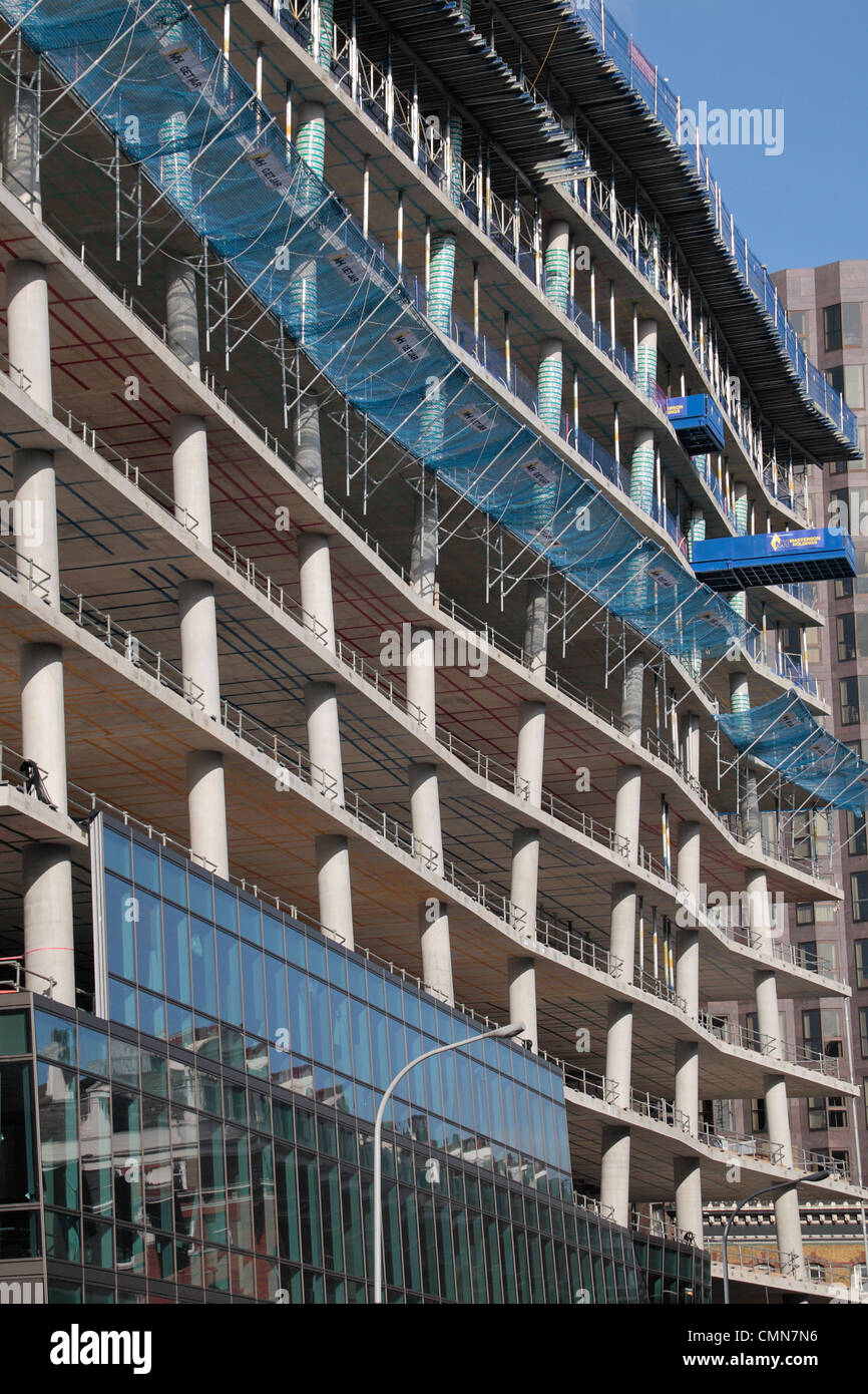 Modern concrete framed building (62 Buckingham Gate) under construction ...