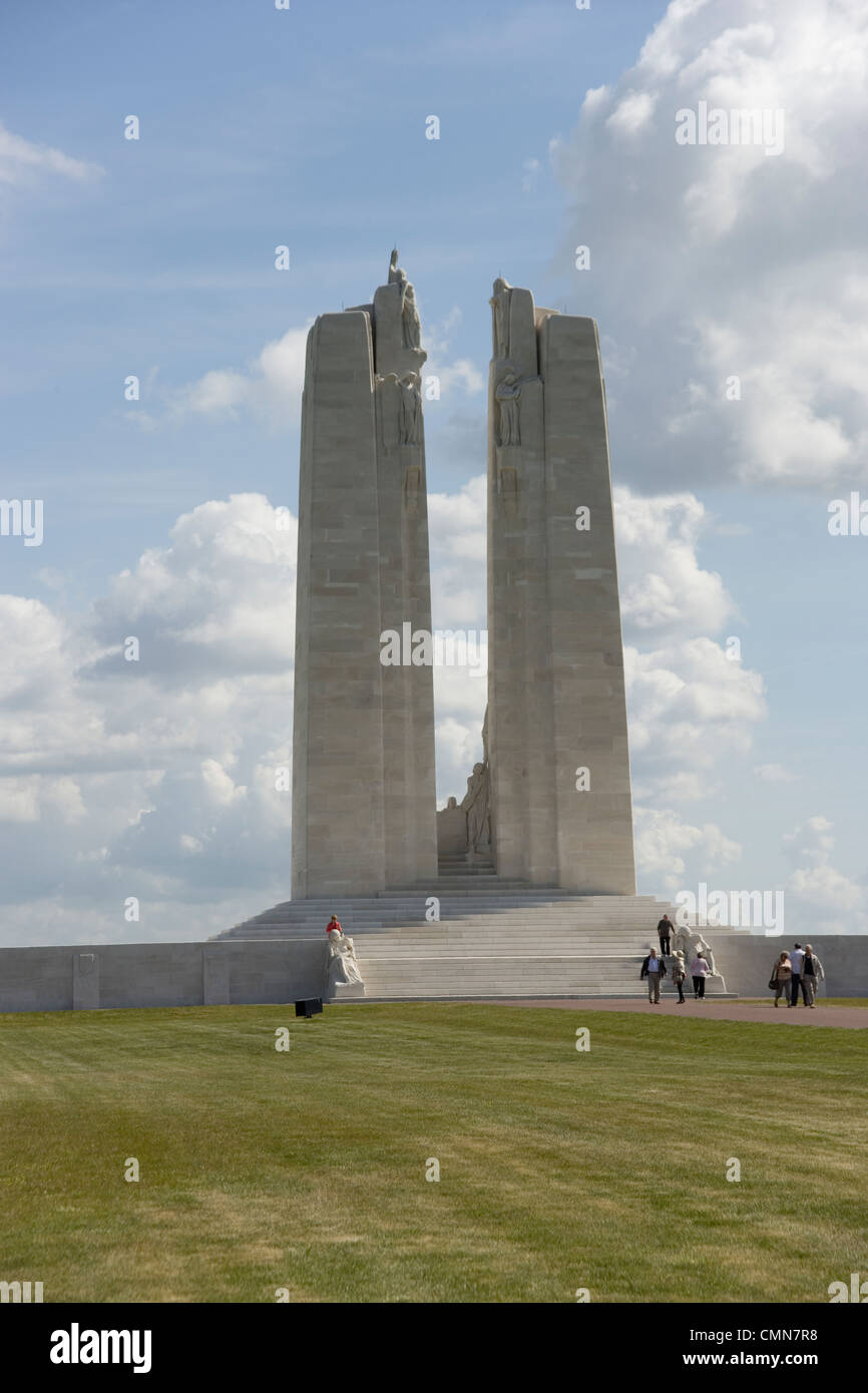 Canadian National Memorial on Vimy Ridge remembering the First World ...