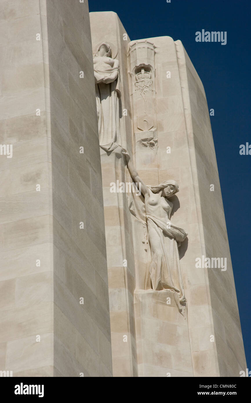 Canadian National Memorial on Vimy Ridge remembering the First World ...