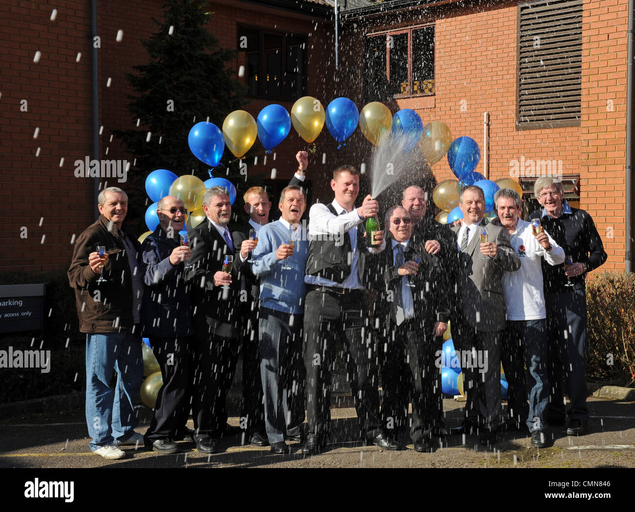 The Corby bus drivers syndicate celebrate their £38 million win on the ...