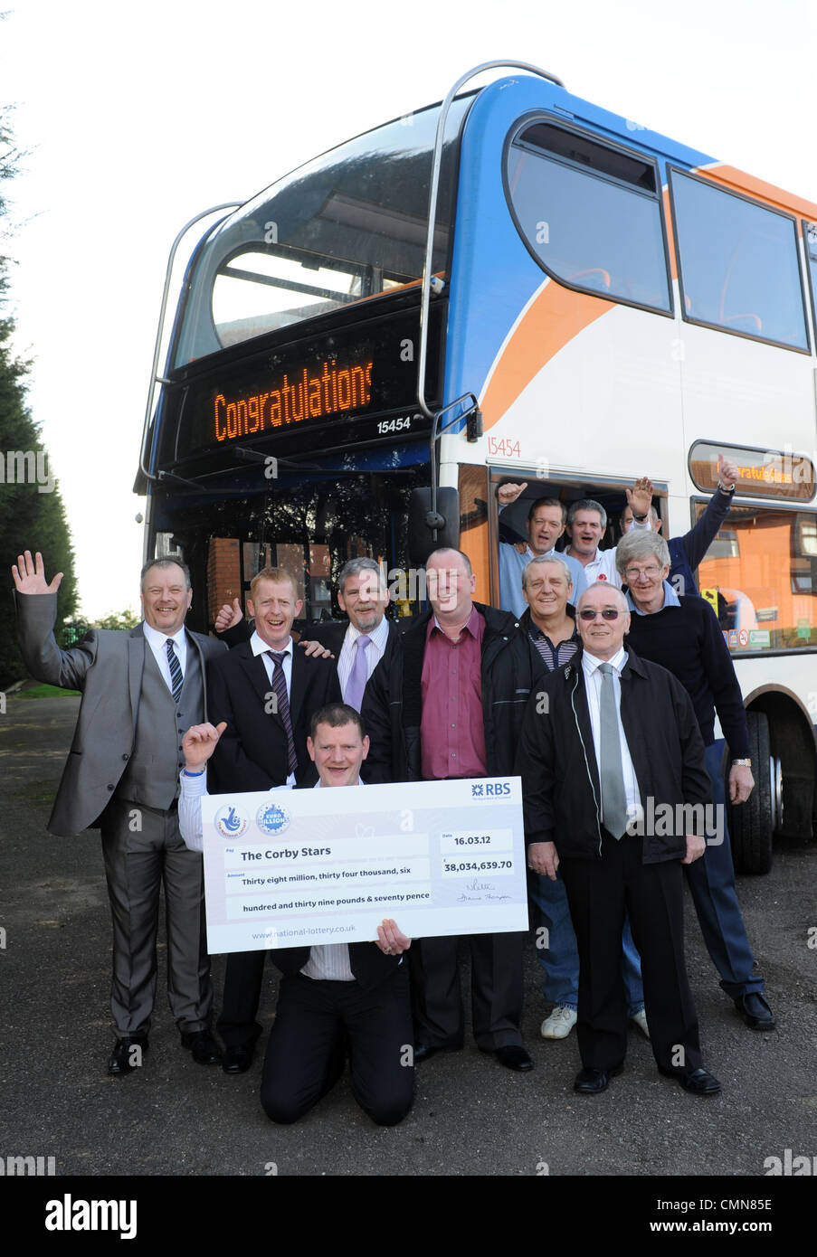 The Corby bus drivers syndicate celebrate their £38 million win on the ...