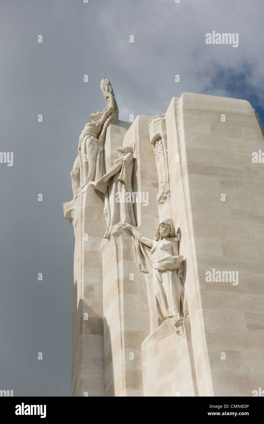 Canadian National Memorial on Vimy Ridge remembering the First World ...