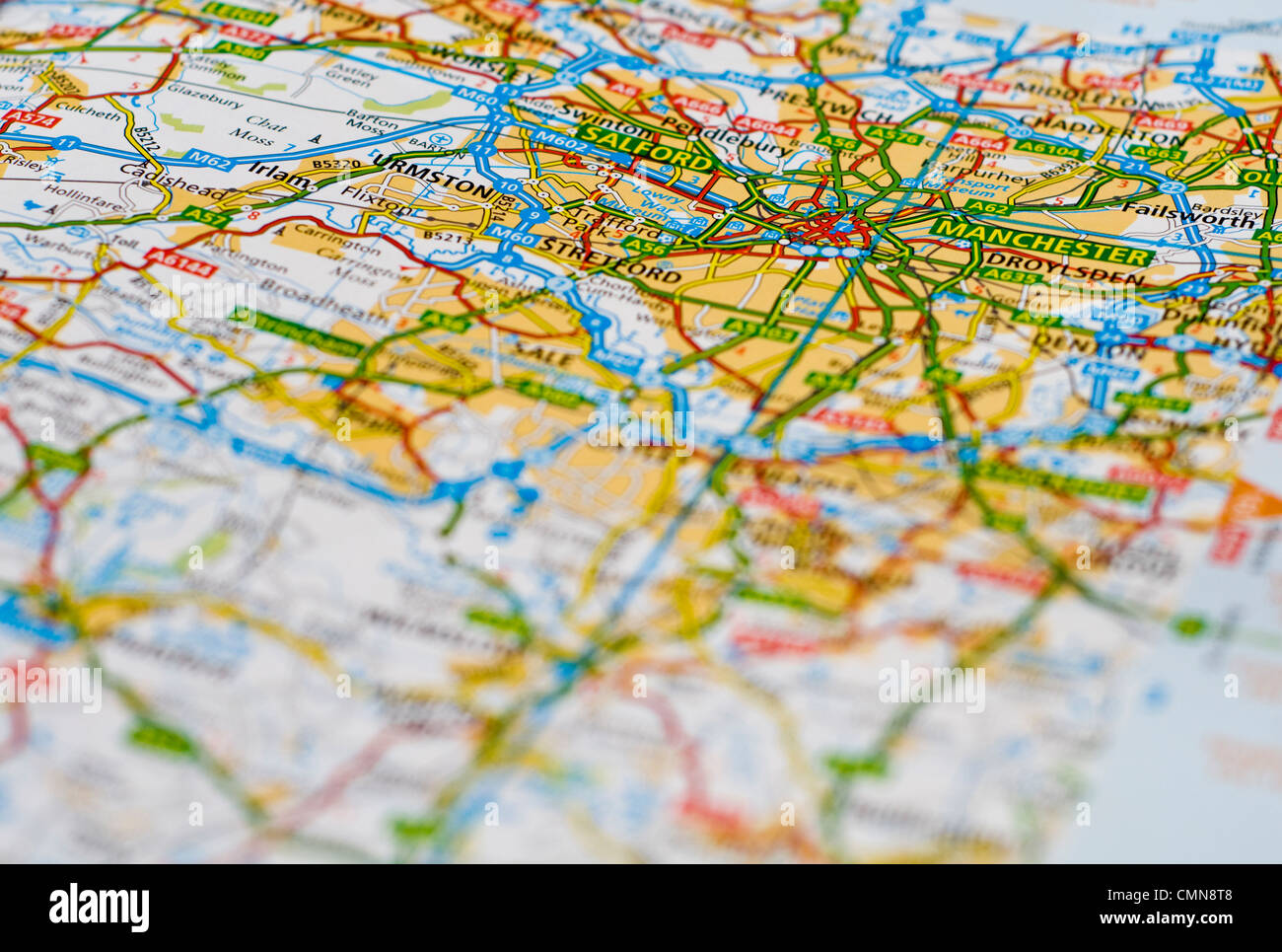 Map of manchester uk hi-res stock photography and images - Alamy