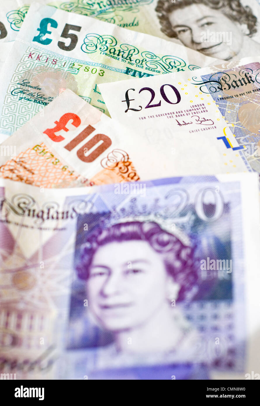 Sterling bank notes hi-res stock photography and images - Alamy