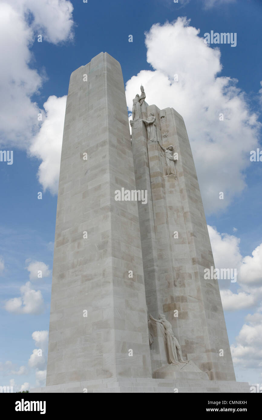 Canadian National Memorial on Vimy Ridge remembering the First World ...