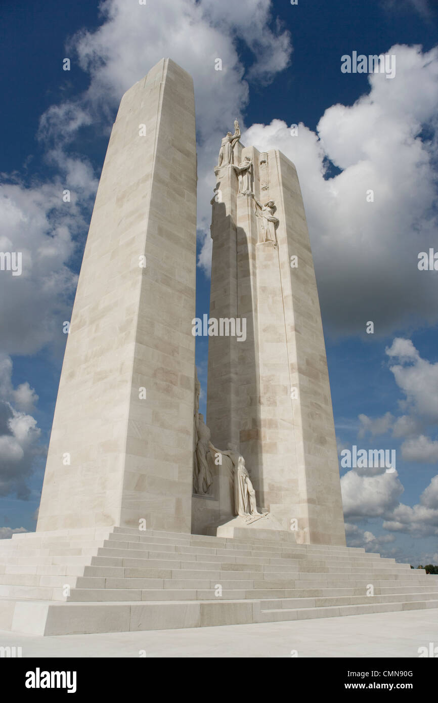 Canadian National Memorial on Vimy Ridge remembering the First World ...