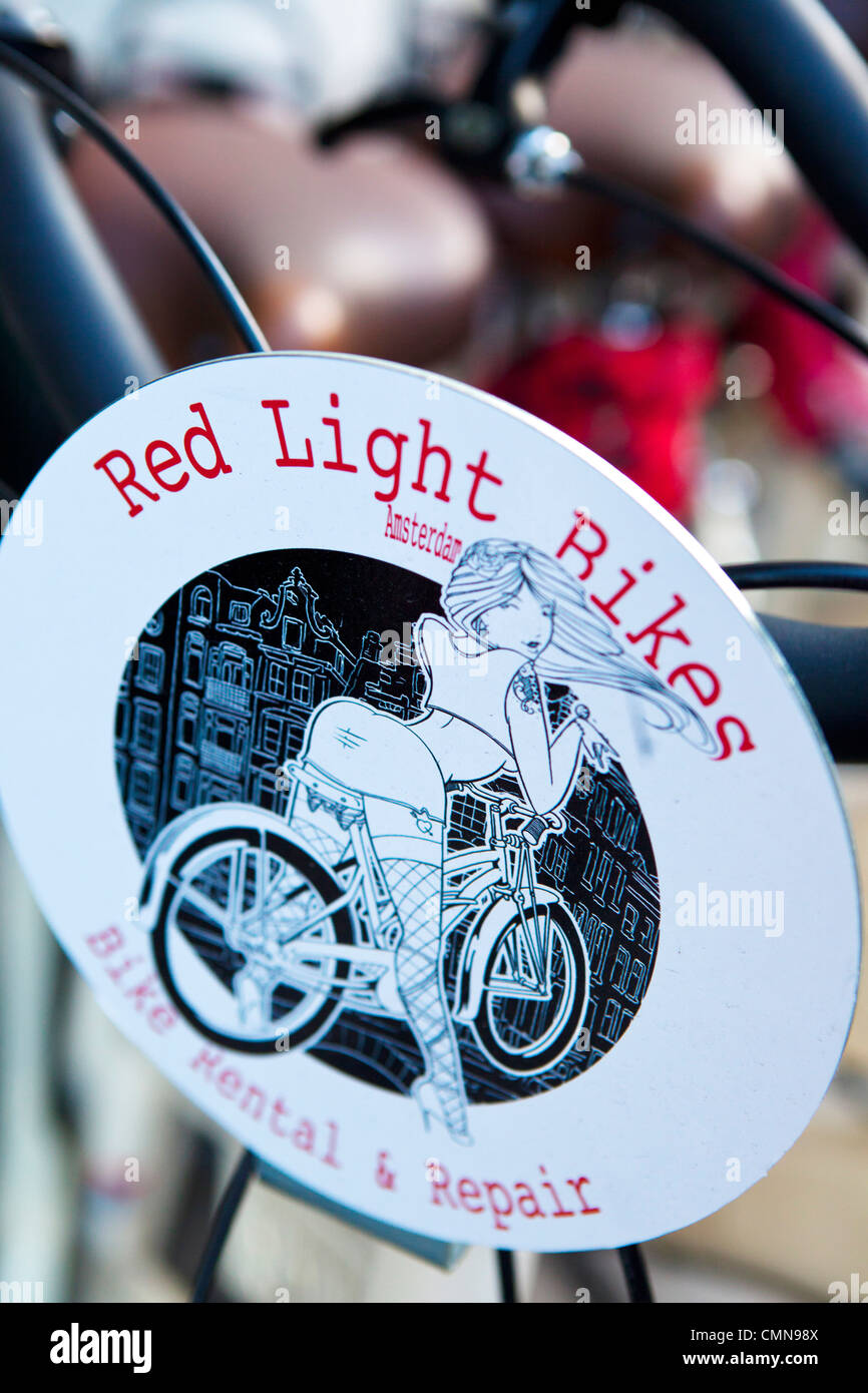 Red light bicycles badge on handlebars hi-res stock photography and ...