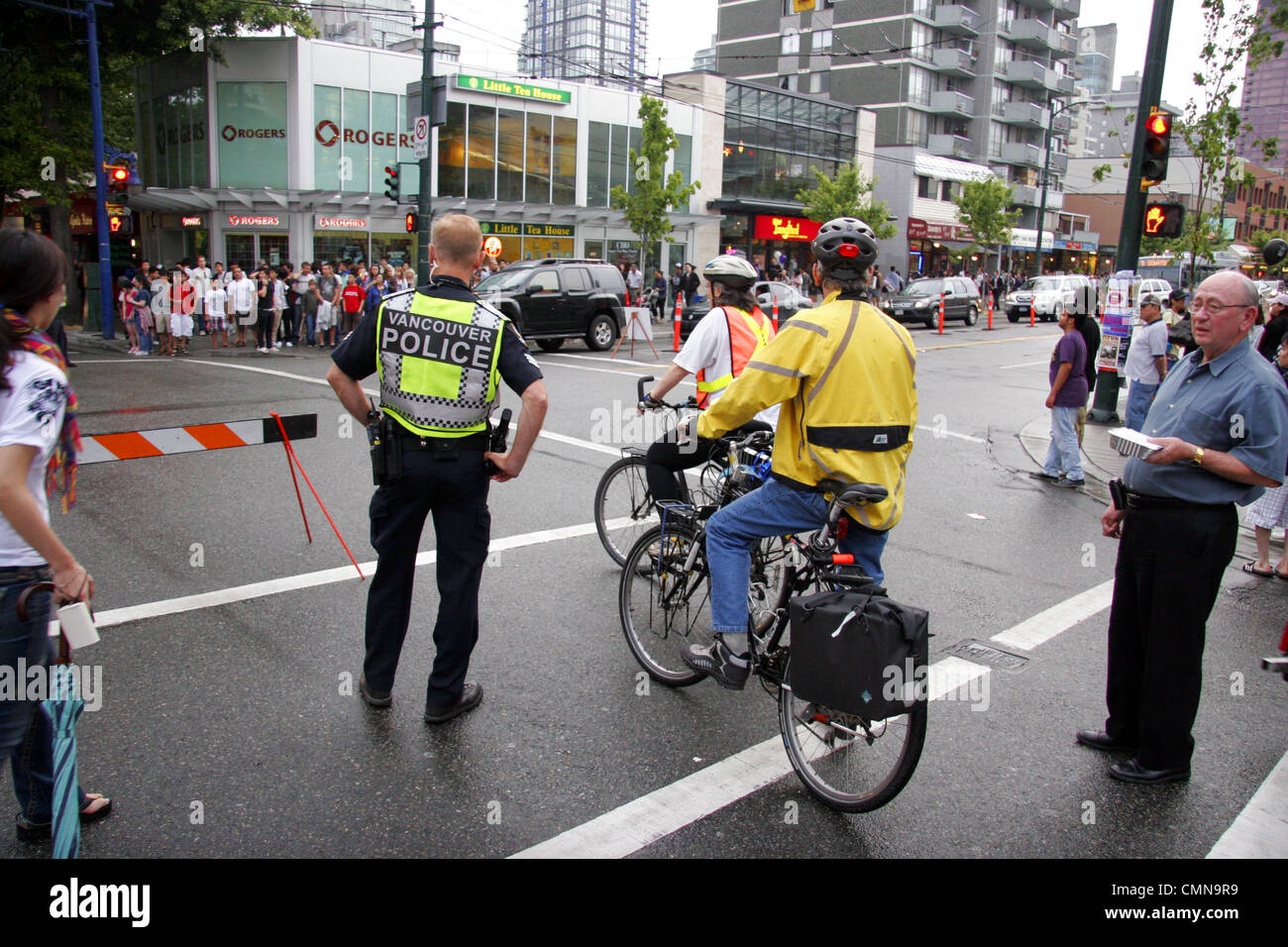Vancouver police on traffic duty, Vancouver, Canada Stock Photo - Alamy