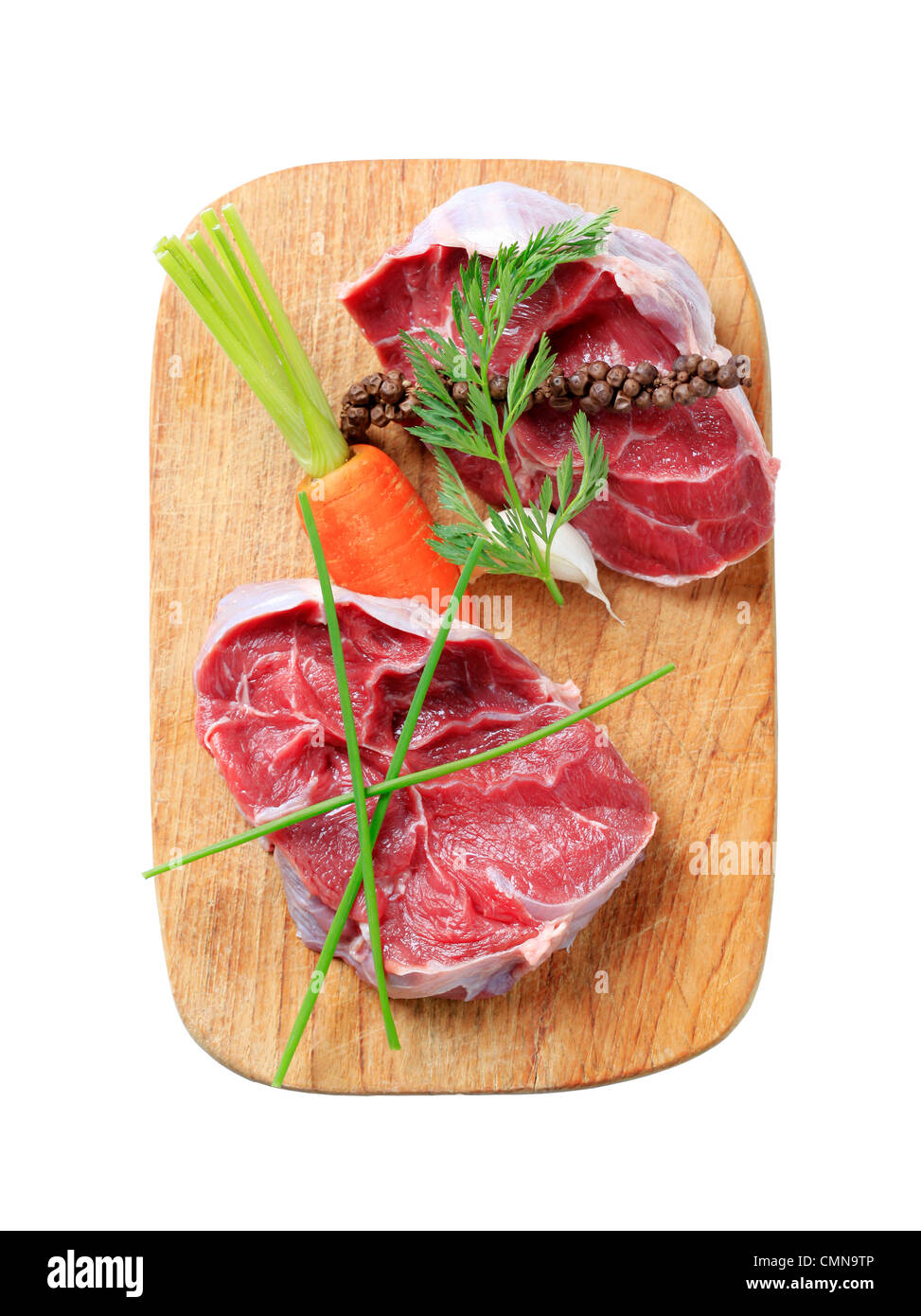 Raw meat and vegetables Cut Out Stock Images & Pictures - Alamy