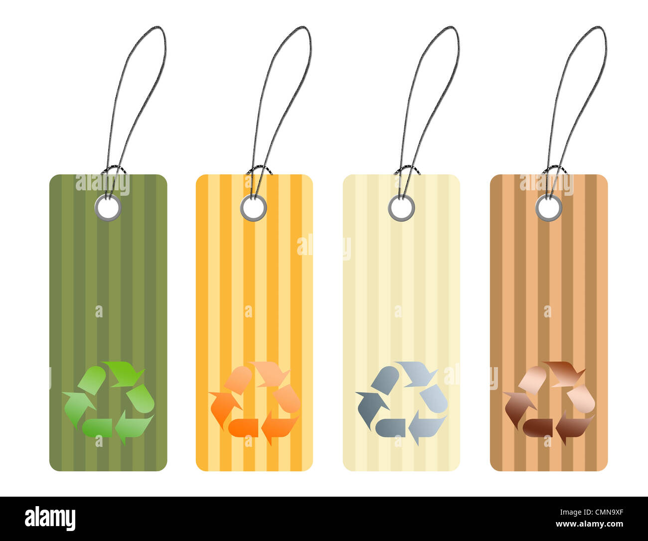 Recycle tags for environmental design Stock Photo - Alamy