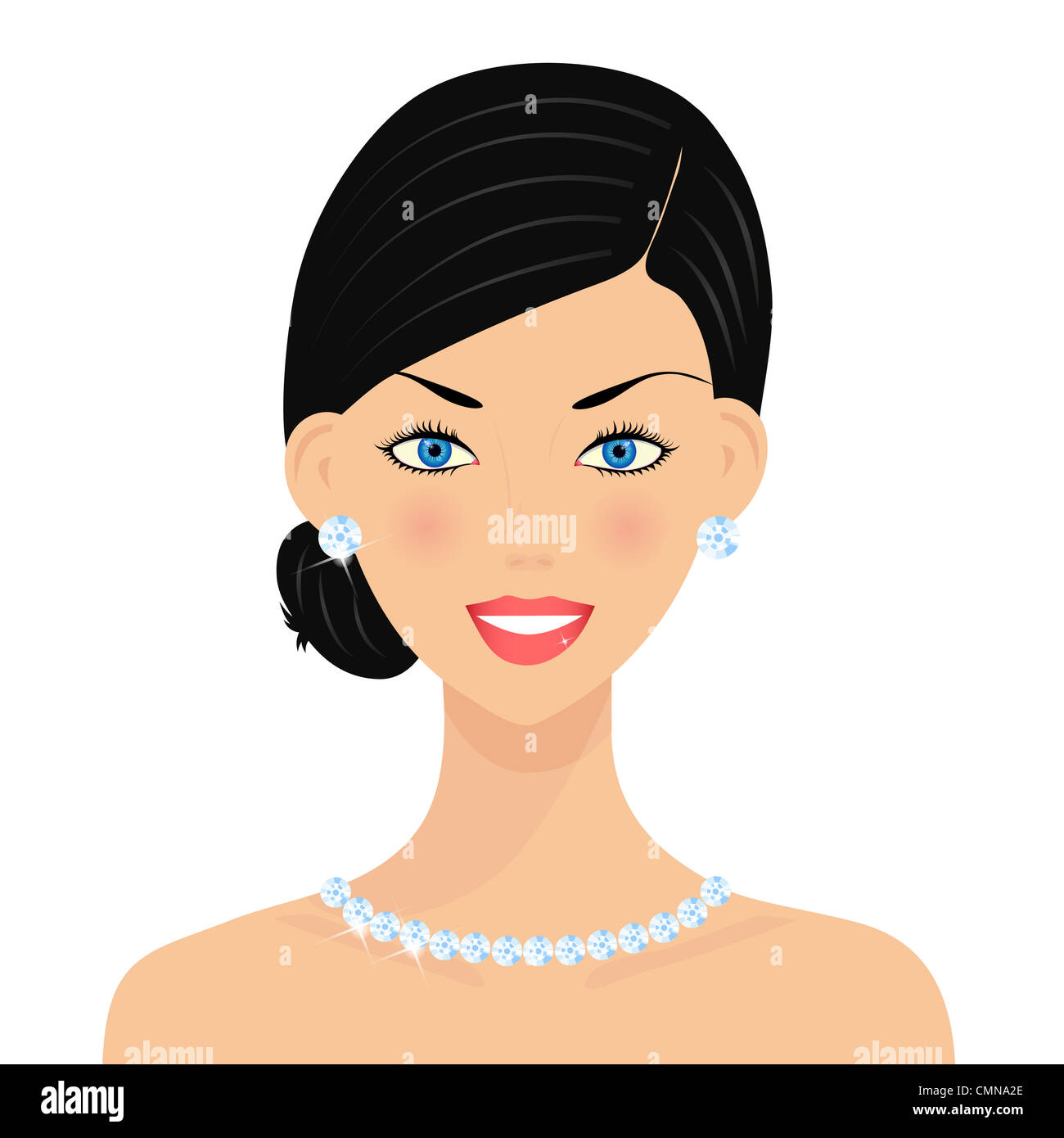 Beautiful woman with diamonds Stock Photo - Alamy