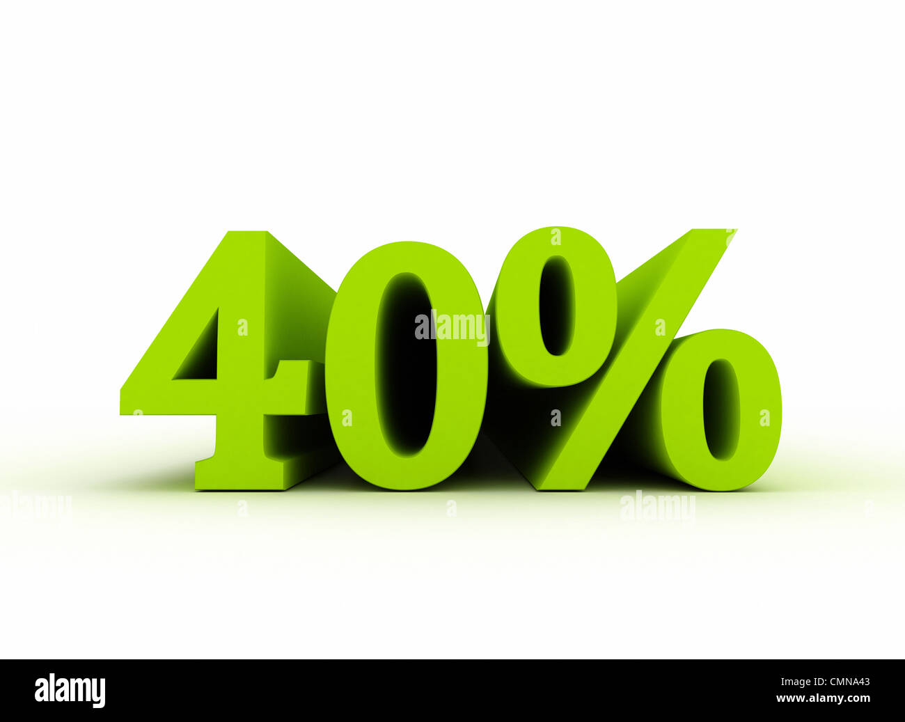 40 percent discount 3d text Stock Photo - Alamy