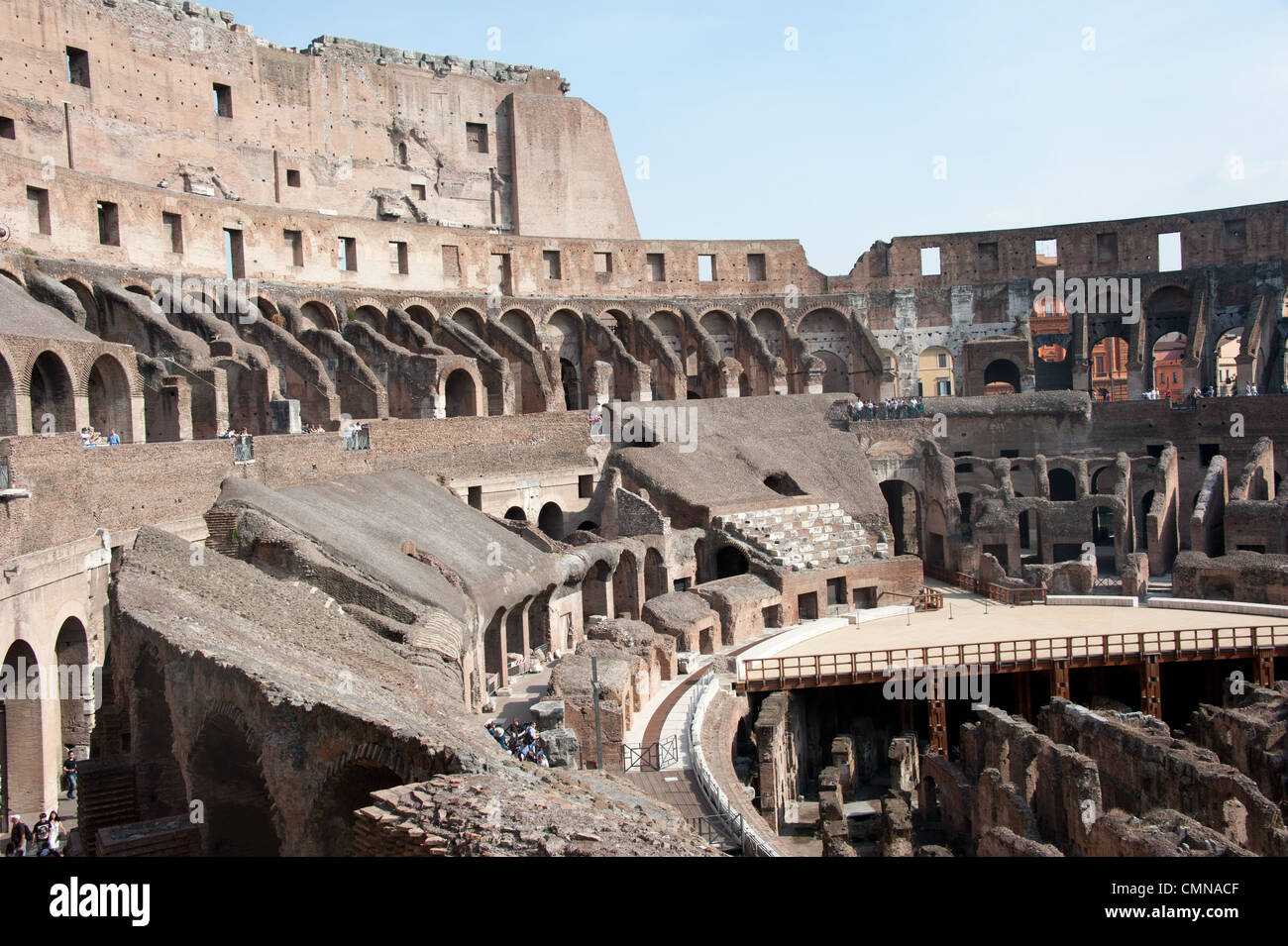Interior walls of the Colosseum in Rome, Italy Stock Photo - Alamy