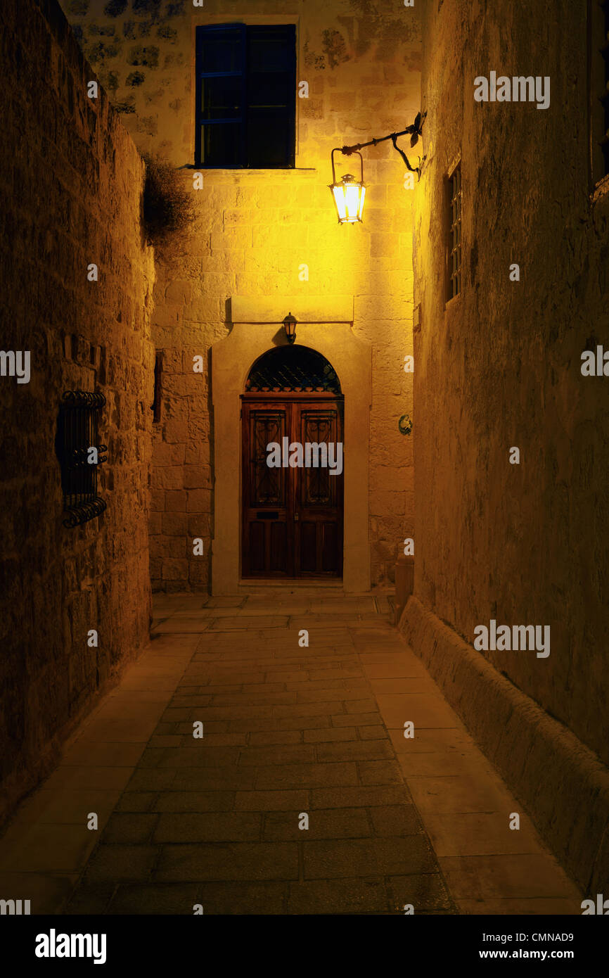 Night Scene, Mdina, Malta Stock Photo - Alamy
