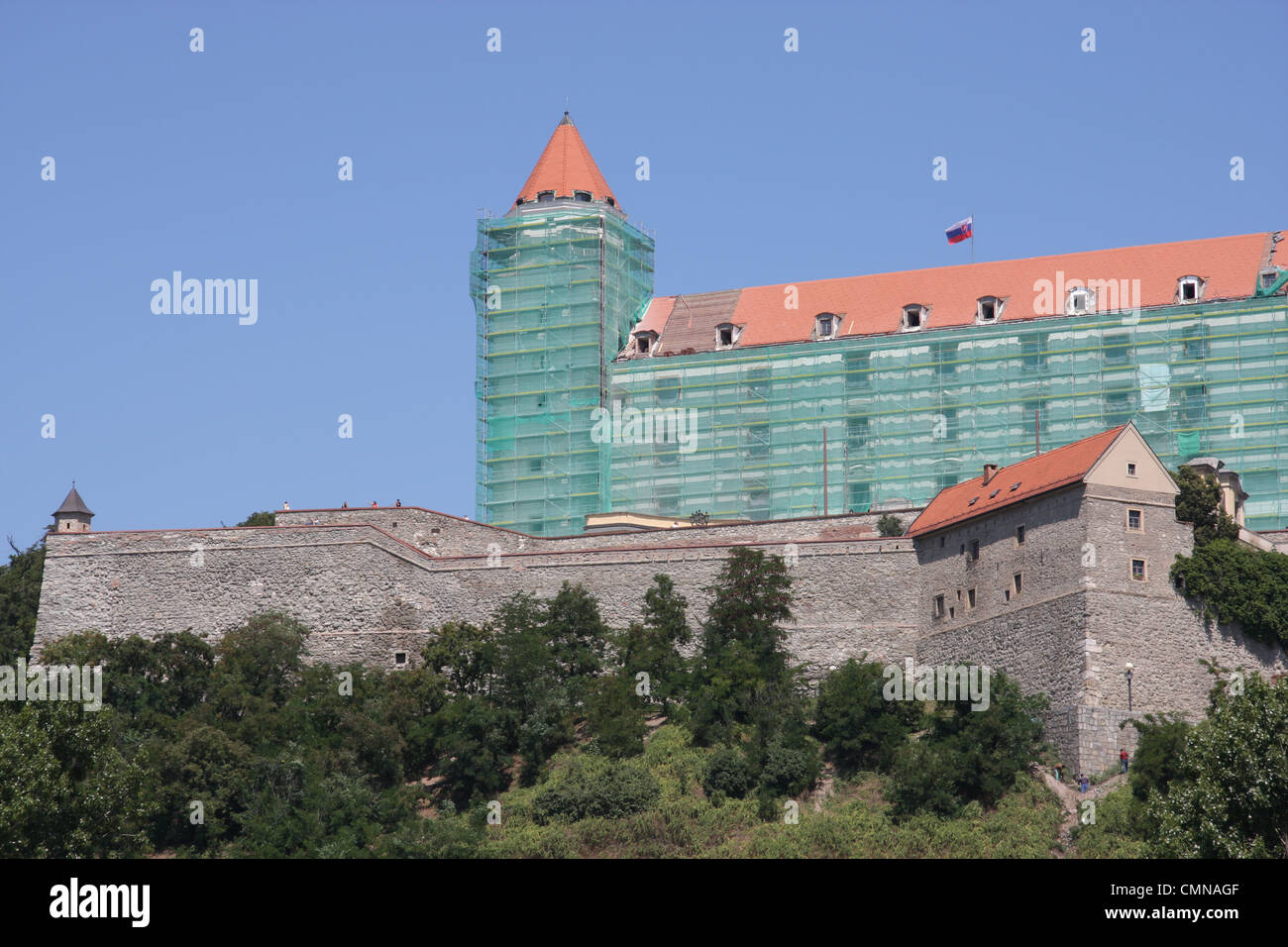 Restoration work at Bratislava Castle Stock Photo - Alamy