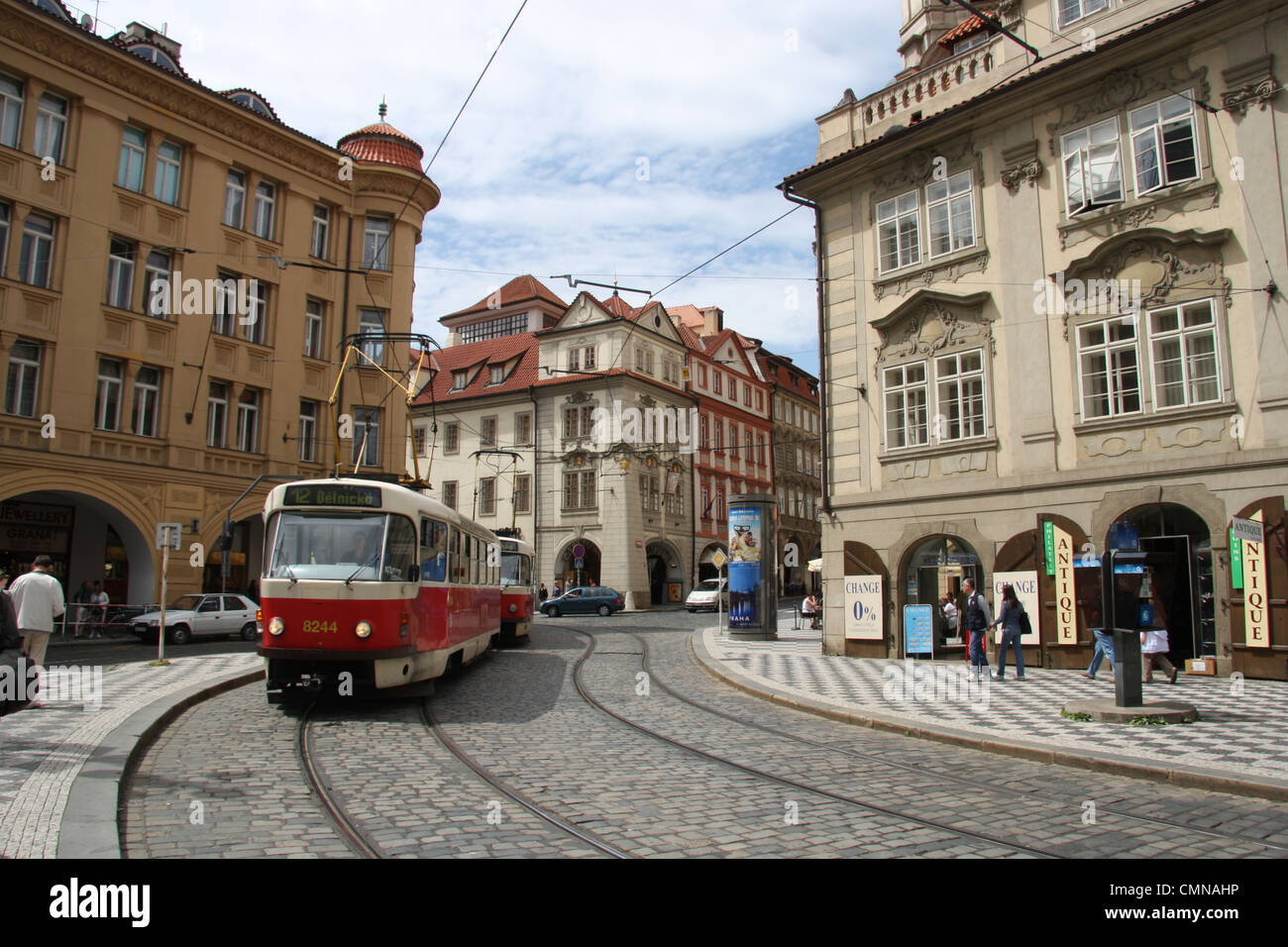 Prague trams hi-res stock photography and images - Alamy