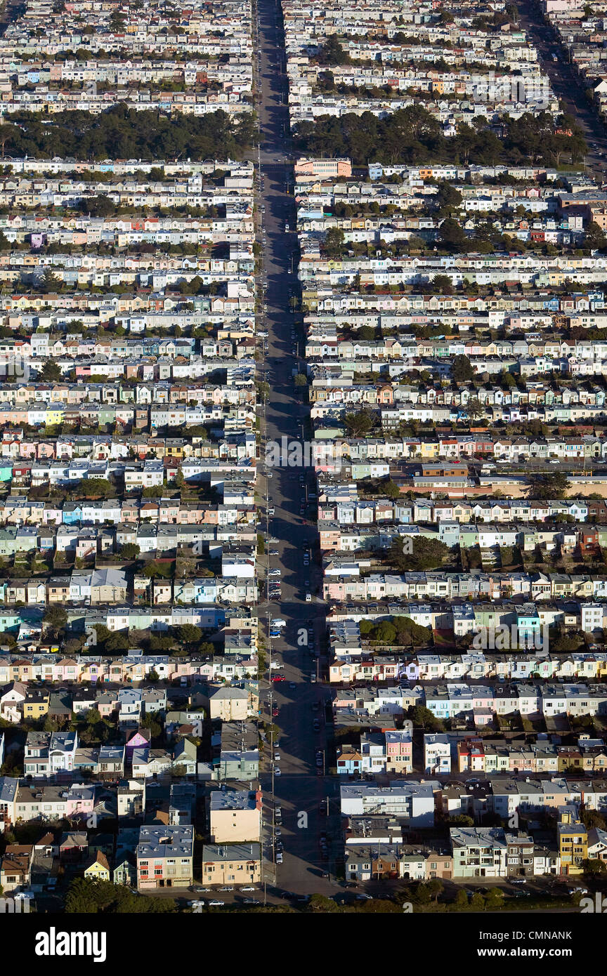aerial photograph Sunset district residential neighborhood San ...