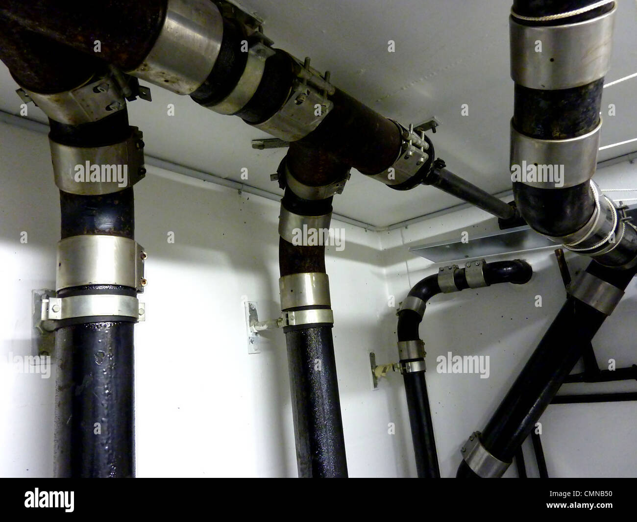 Steel aluminum black pipes hi-res stock photography and images - Alamy