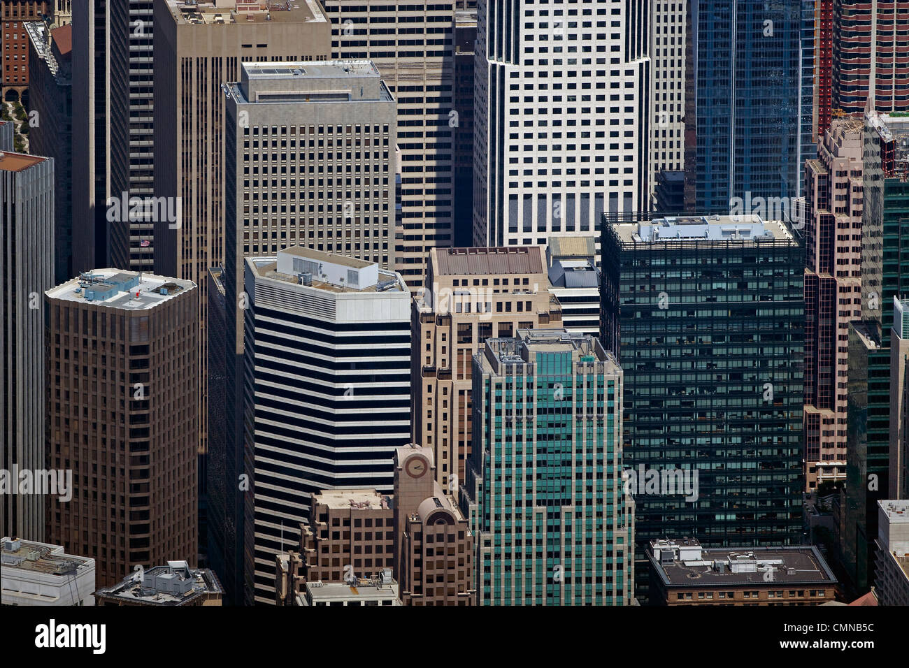 aerial photograph 55 Second Street, 595 Market Street, Chevron Tower ...