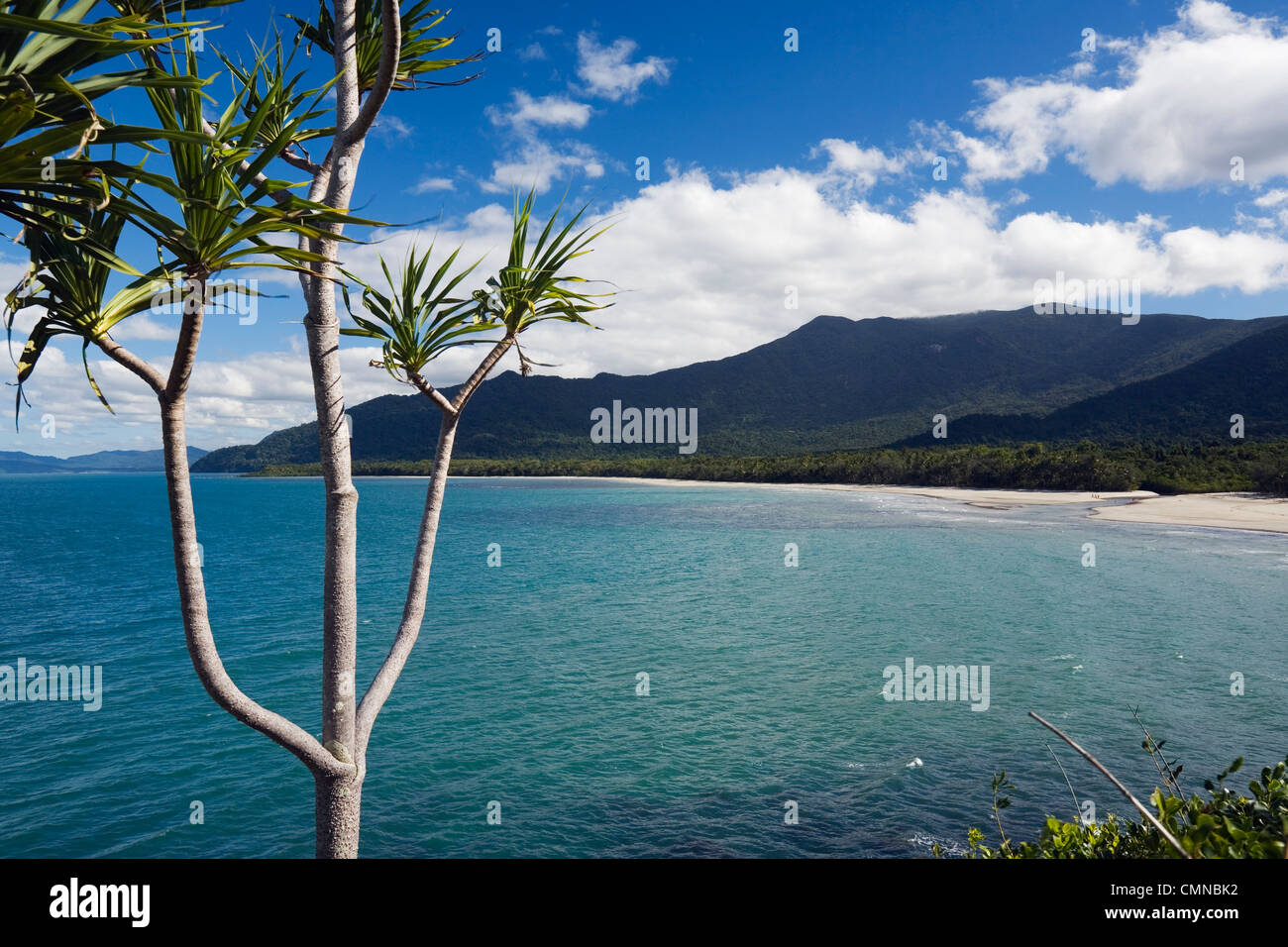 View over Myall Beach at Cape Tribulation, Daintree National Park ...