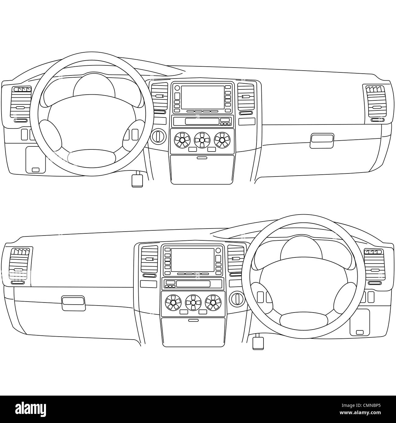 The car without a driver on the road Stock Photo - Alamy