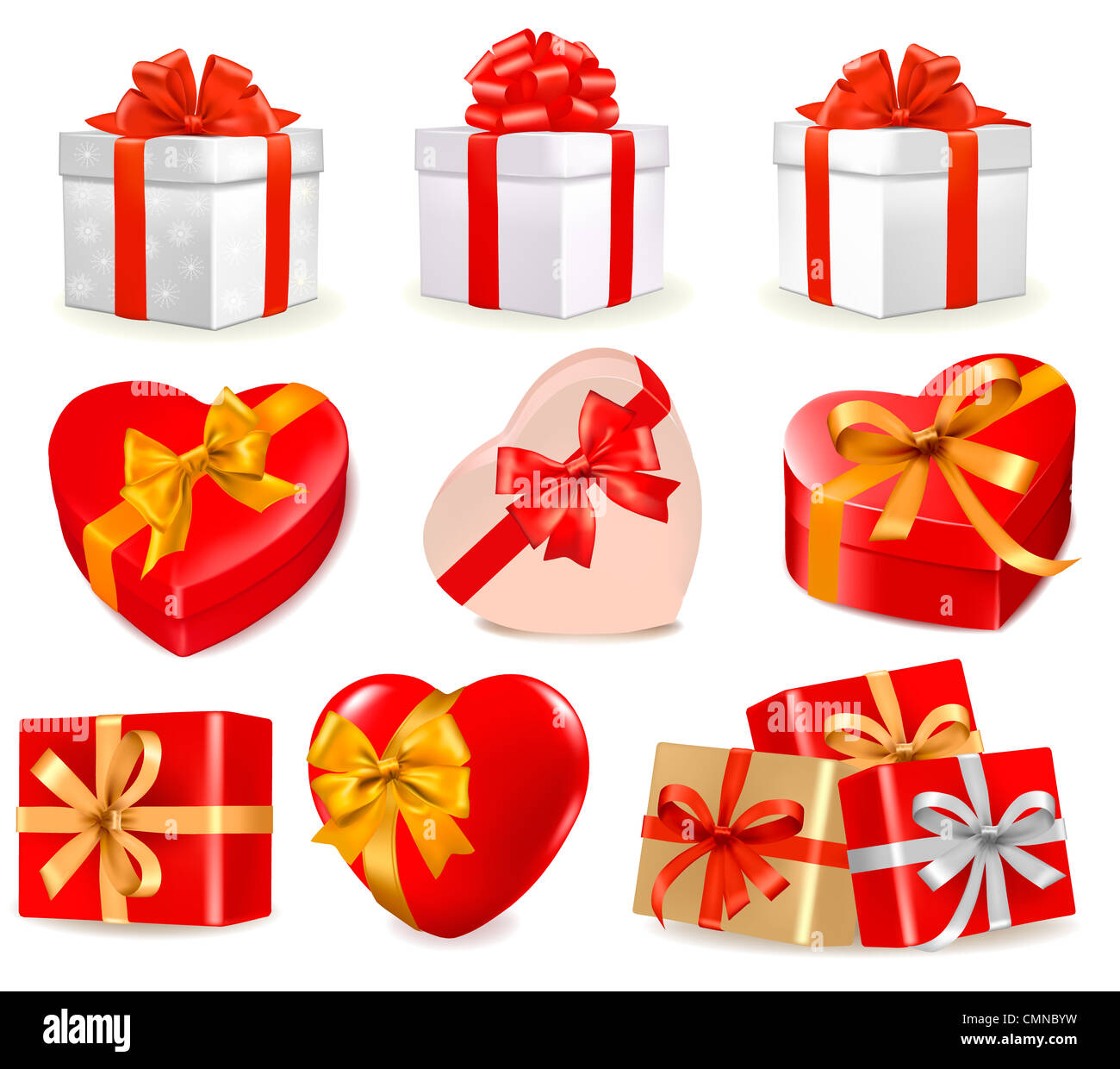 Set of valentine objects Stock Photo - Alamy