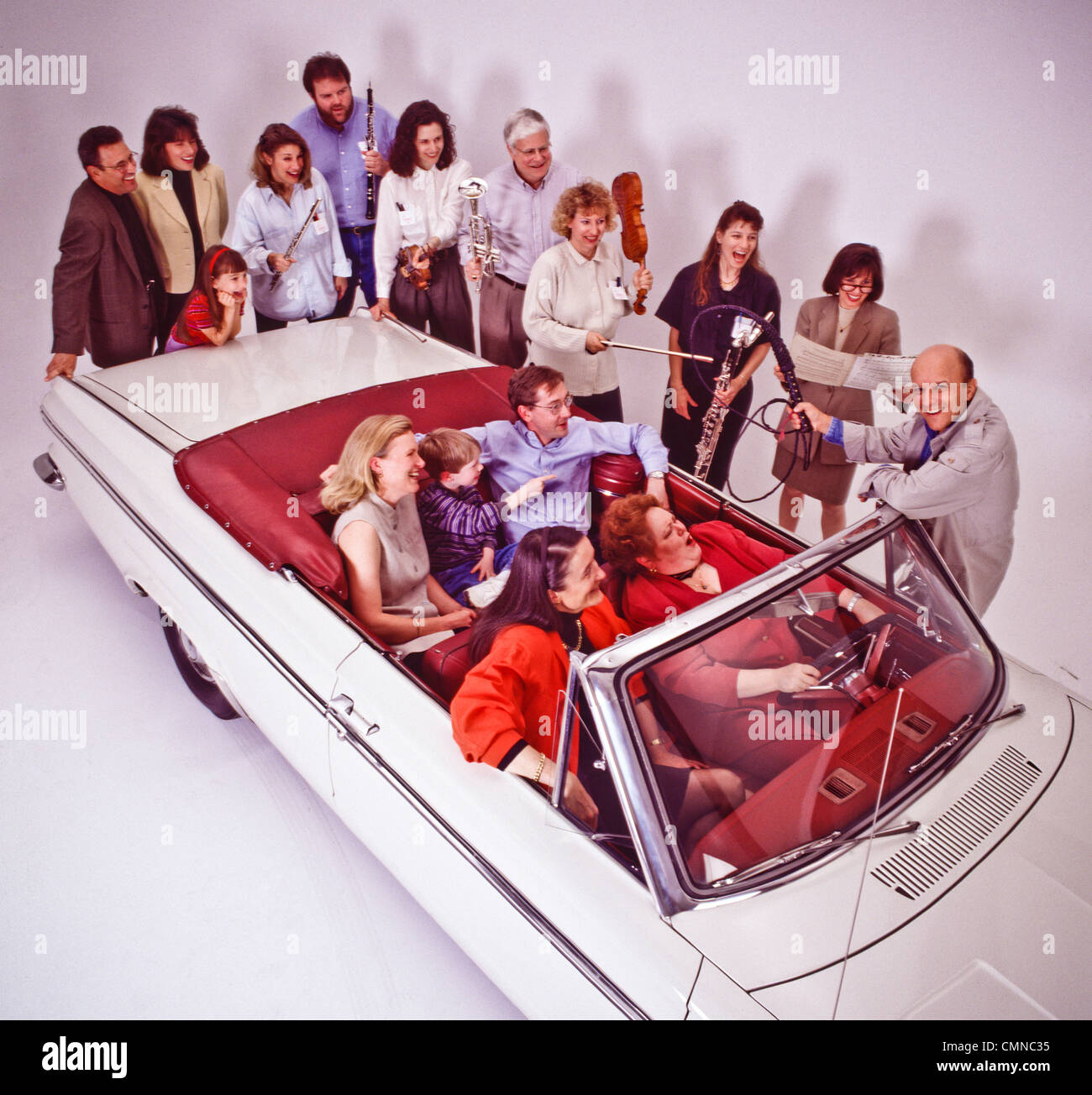 friends, convertible, togetherness, group, family Stock Photo - Alamy