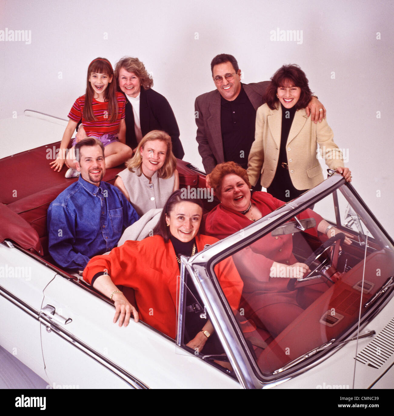 Group of friends convertible Stock Photo - Alamy