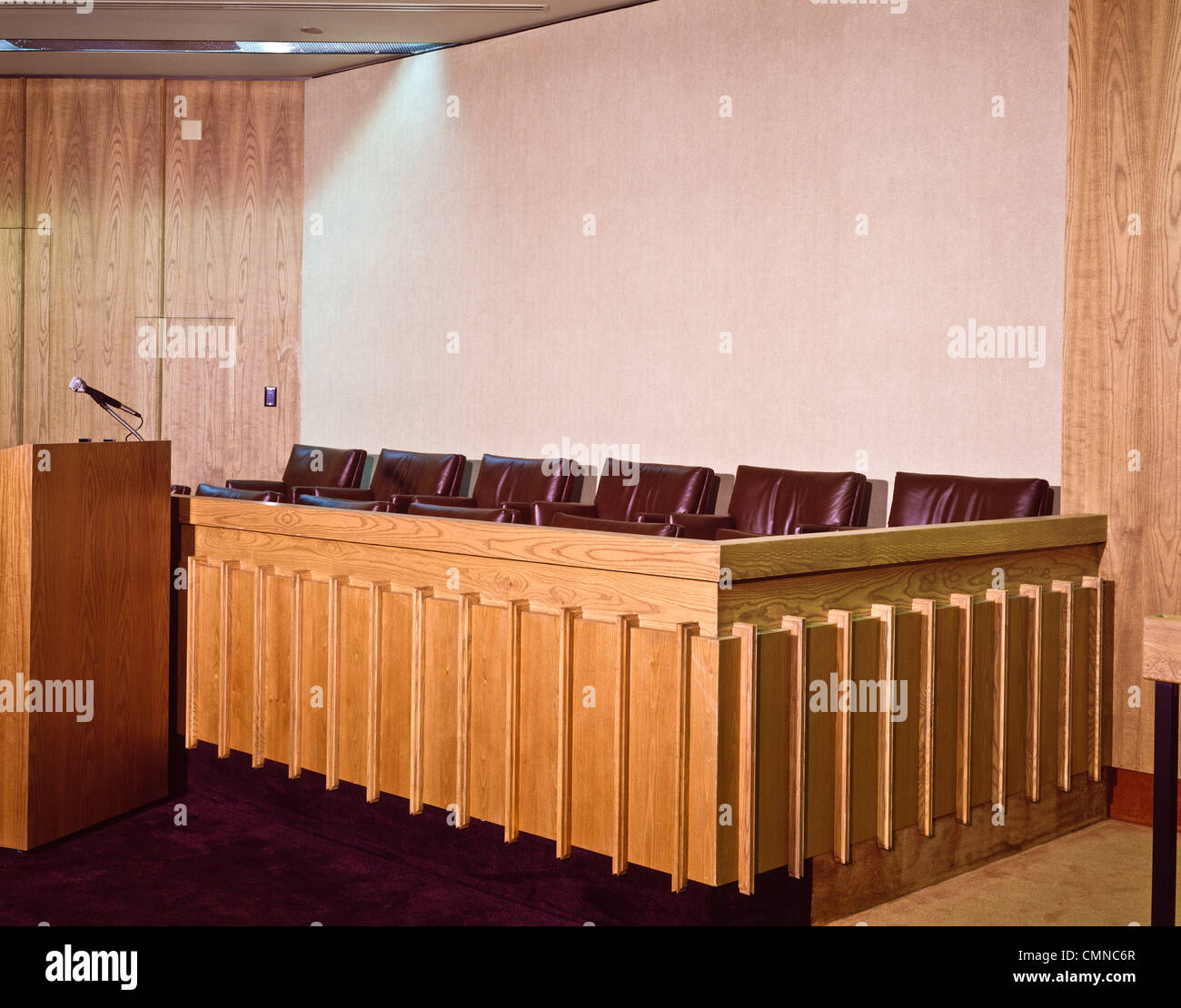 Jury room court box hi-res stock photography and images - Alamy