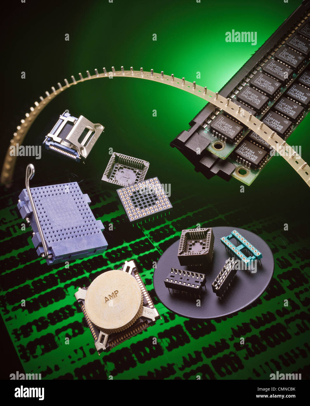 Assorted electronic computer micro chips Stock Photo - Alamy
