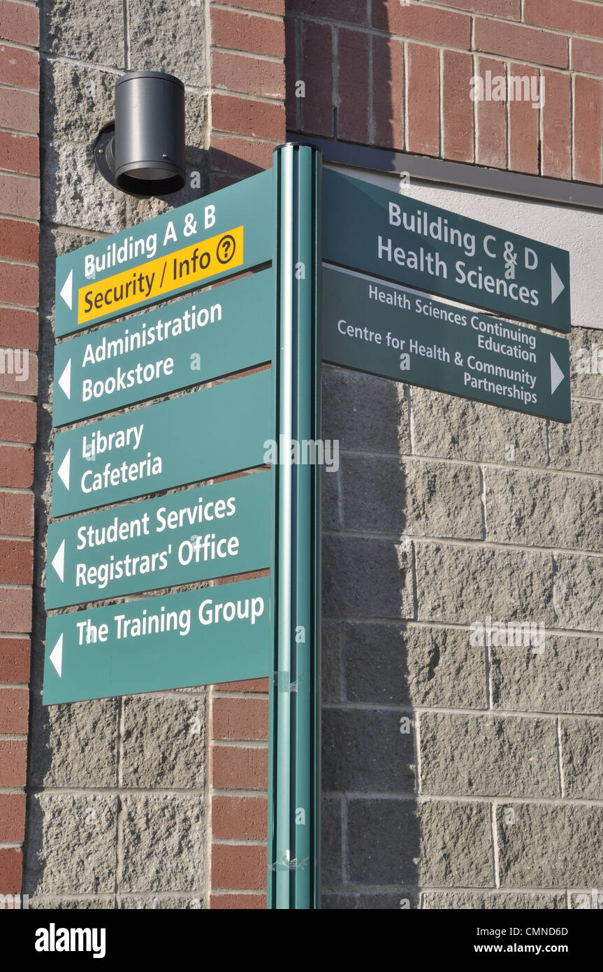 School Direction sign Stock Photo - Alamy
