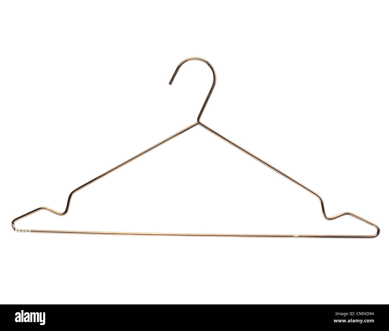 Metallic clothes hanger with white background Stock Photo - Alamy