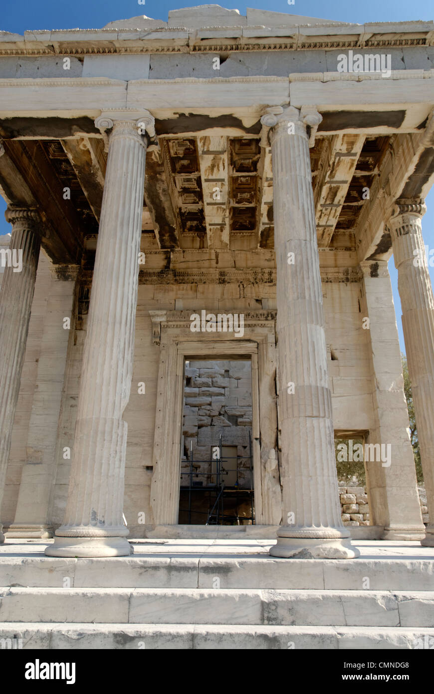 Acropolis. Athens. Greece. View of the elegant North porch Ionic ...