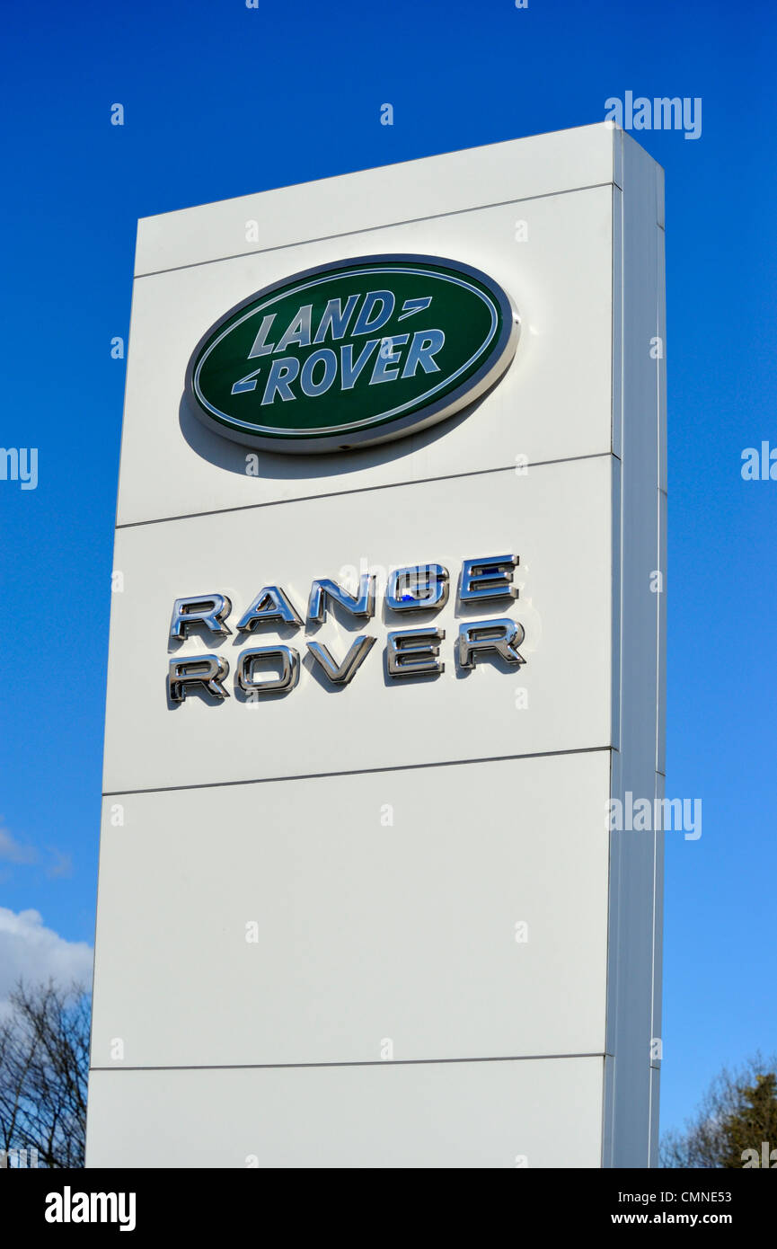 Land Rover and Range Rover logos Stock Photo - Alamy