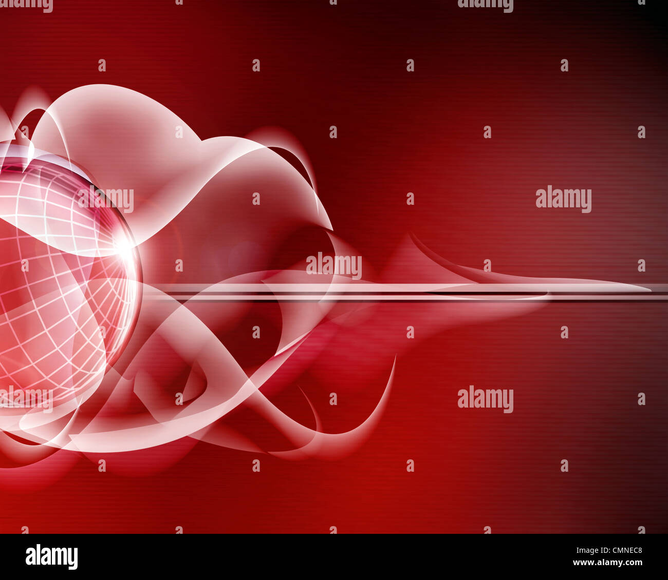 red abstract background with crystal sphere Stock Photo - Alamy