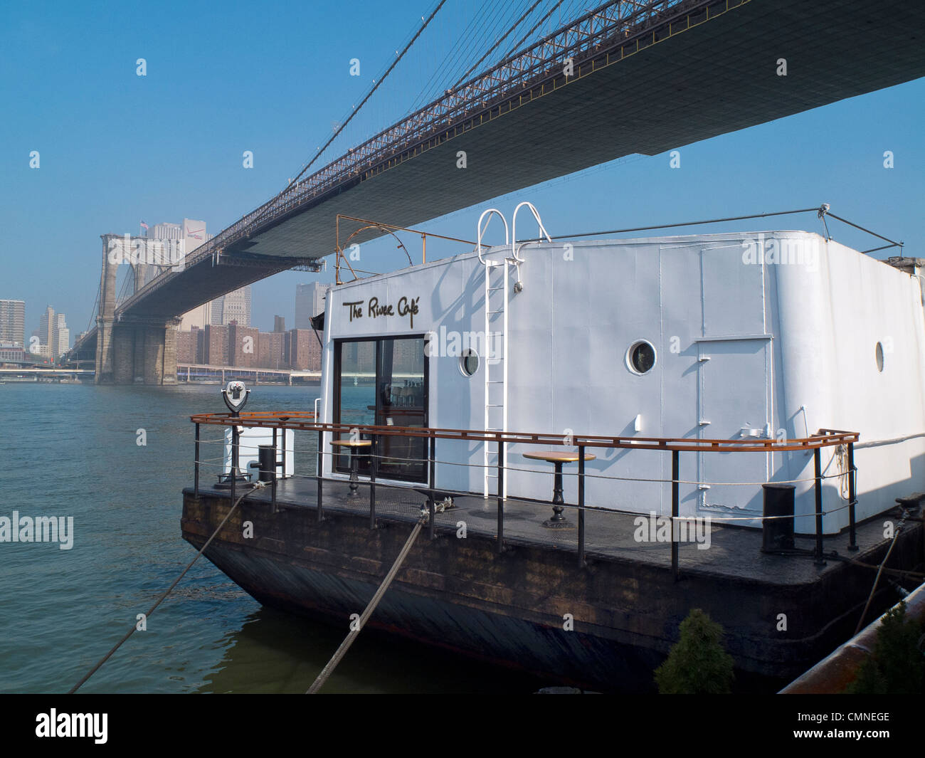 River Cafe restaurant on the East River Stock Photo - Alamy