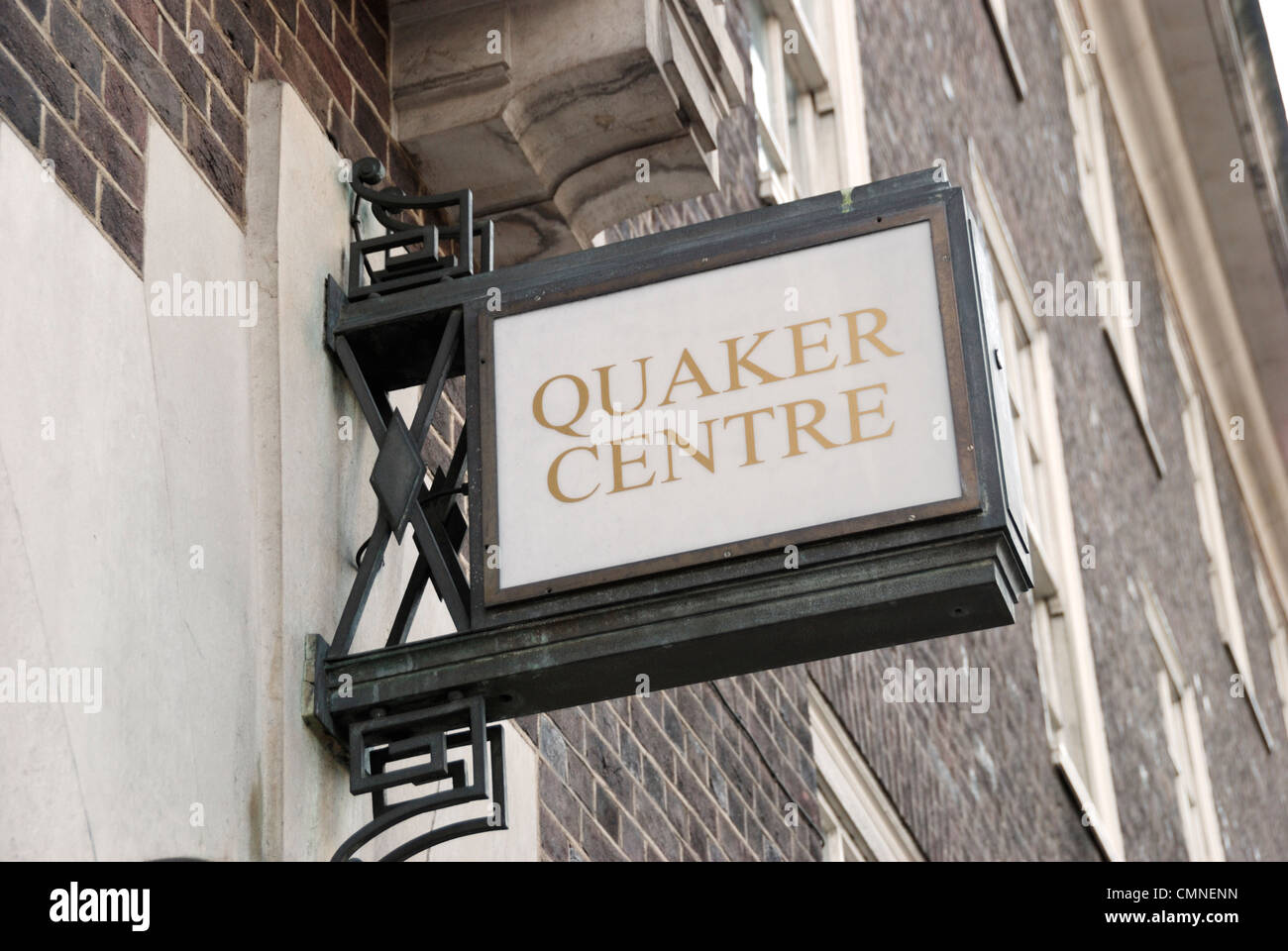 Quaker Centre sign Stock Photo - Alamy
