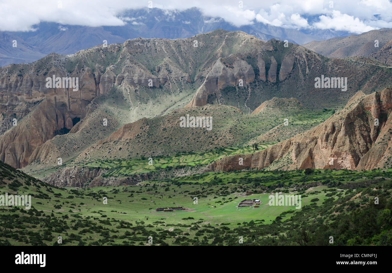 Beautiful mountain valley on the route from Samar to Gemi village Stock ...