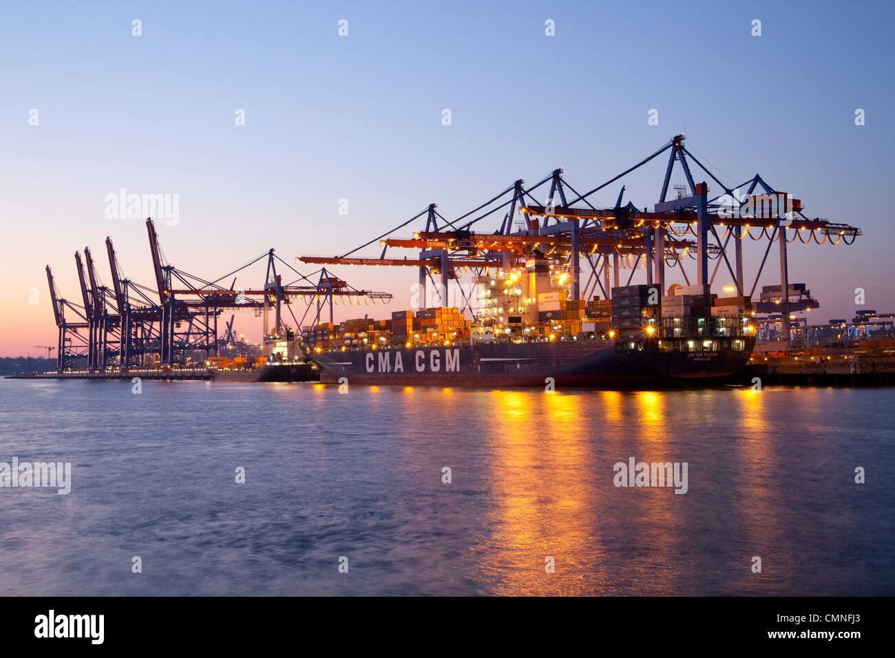 container terminal at the Port of Hamburg, Germany Stock Photo - Alamy