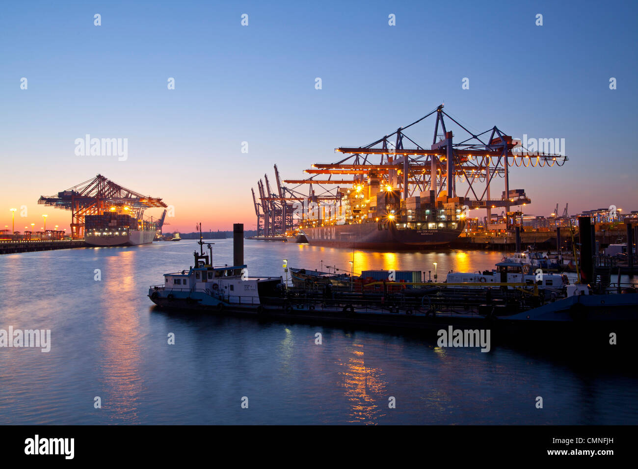container terminal at the Port of Hamburg, Germany Stock Photo - Alamy