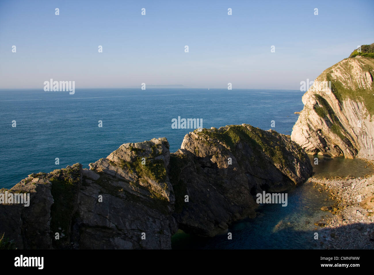 Rock formations Stair Hole Durdle Door Dorset England Stock Photo - Alamy
