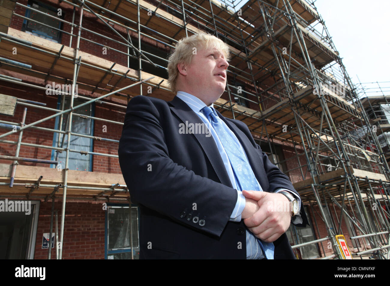 Boris Johnson visits a Housing project by Evolution in Edgware North ...