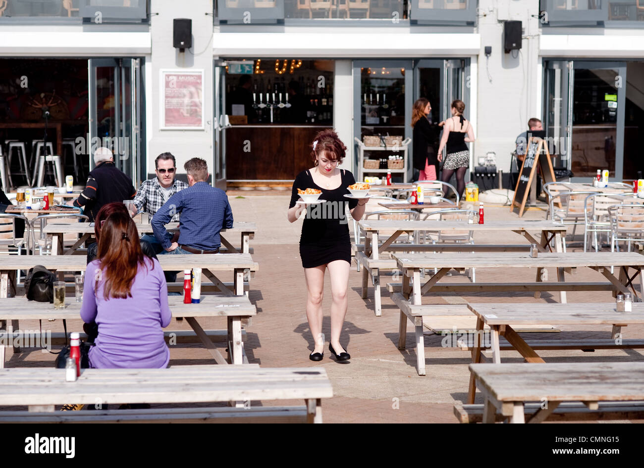Waitress uk bar hi-res stock photography and images - Alamy