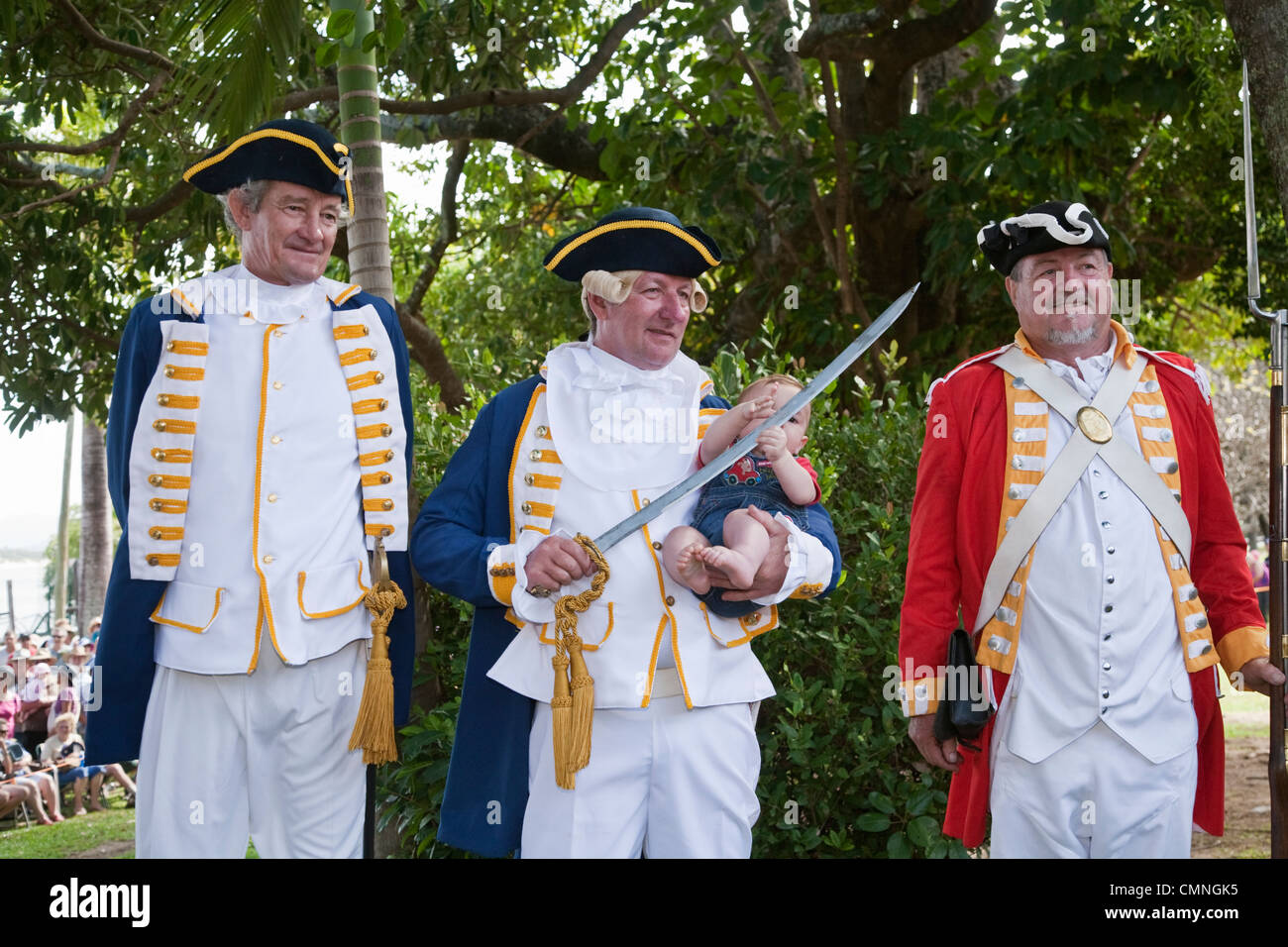 Performers from the Re-enactment of Captain Cook's landing at Cooktown ...