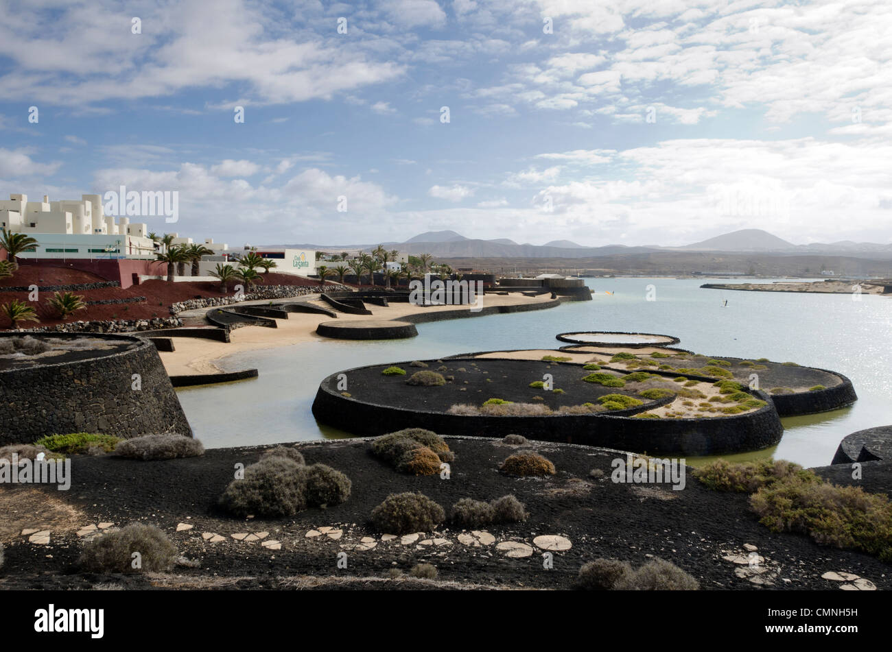 Lagoon near Club La Santa resort - West coast of Lanzarote, Canary ...