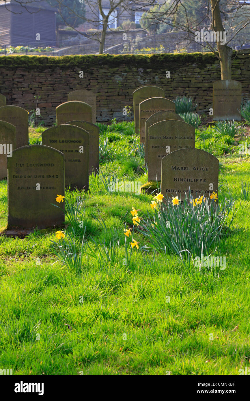 Gravestones in the Quaker cemetery at Quaker Bottom, High Flatts ...